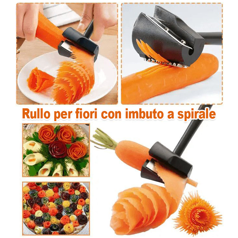 Coltello da taglio per rotoli di insalata in acciaio inox – Risoluce