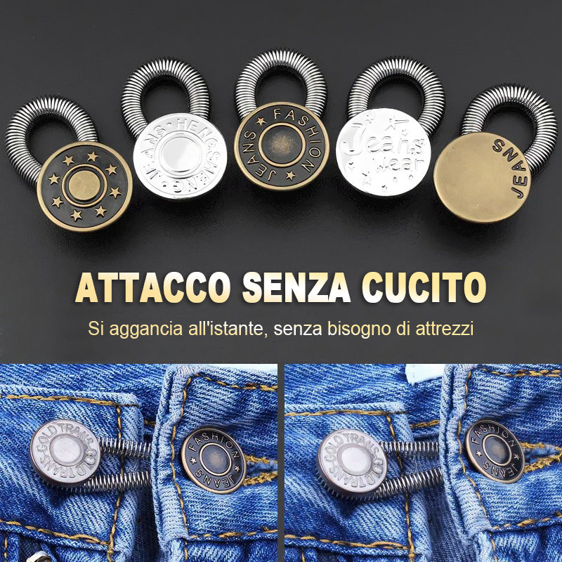 🏆Bottoni di prolungamento in vita in metallo per jeans a molla🔩👖 – Risoluce